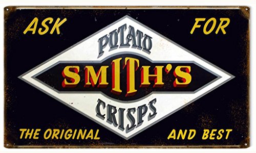 Nostalgic Smiths Potato Crisps Reproduction Sign 8x14 – ArtFuzz.com